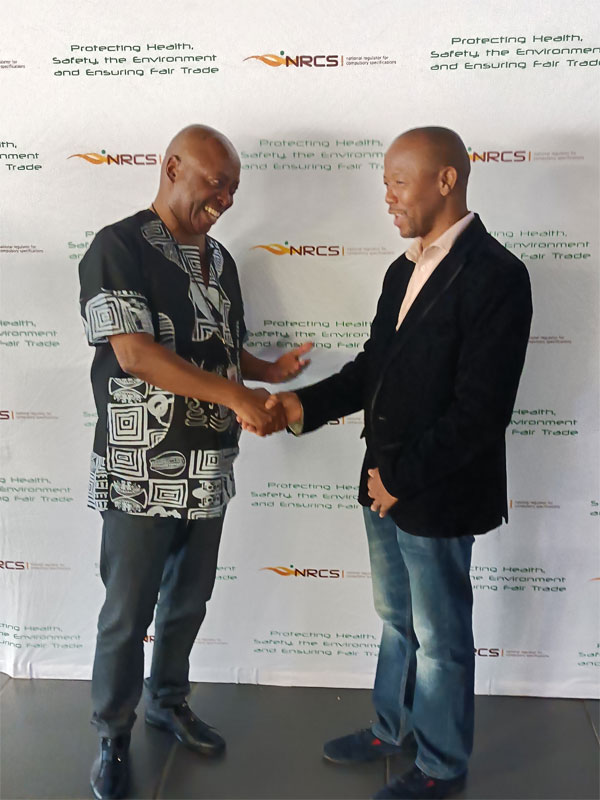 Mr Bongani Khanyile honored at NRCS - ASC - Africa Standards & Certification
