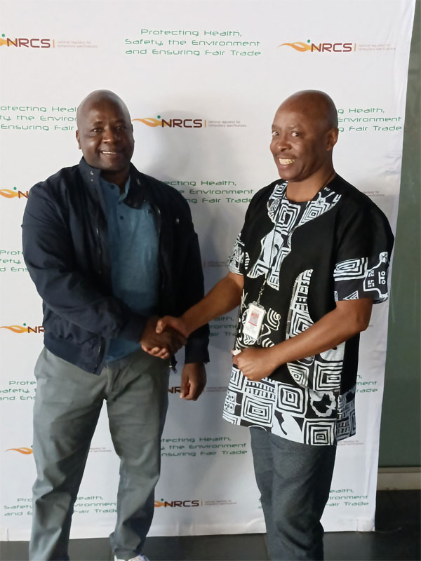 Mr Bongani Khanyile honored at NRCS - ASC - Africa Standards & Certification